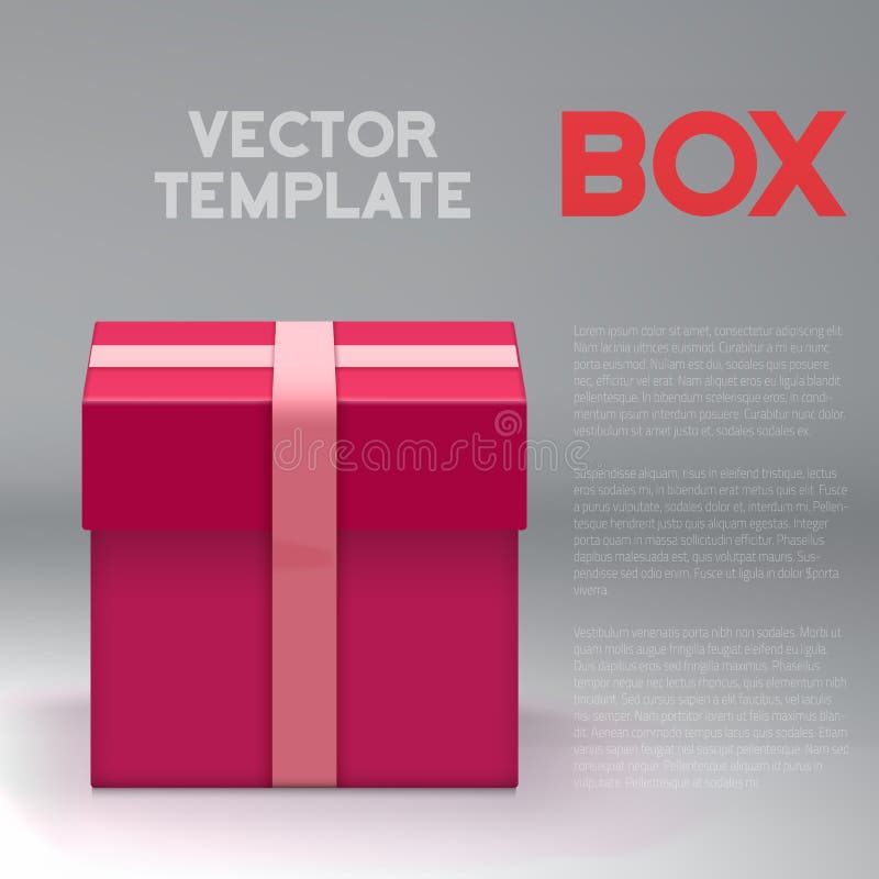 Realistic 3D Vector Present Box. Birthday Vector Stock Vector ...