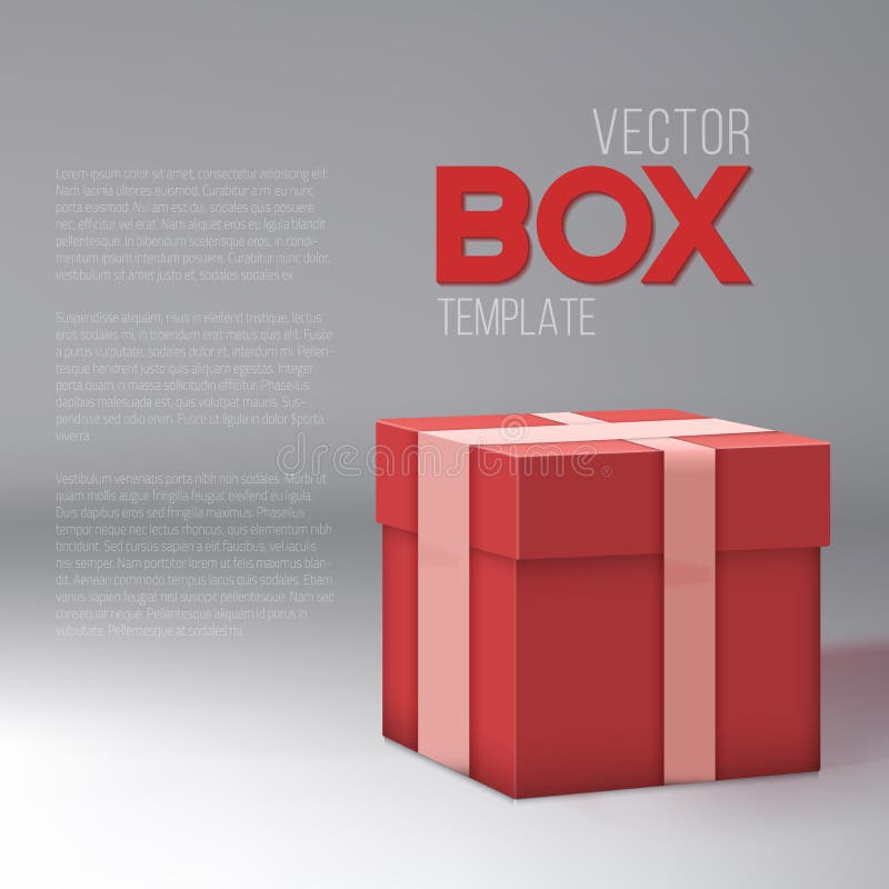 Realistic 3D Vector Present Gift Box. Birthday Vector EPS10 Gift Stock ...