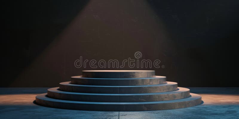 Realistic 3D Visualization of an Award Podium Stock Illustration ...