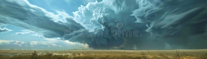 Realistic 3D Visualization of a Supercell Thunderstorm Stock ...