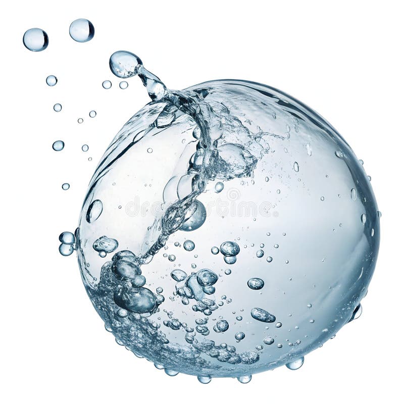 Realistic 3D Water Particle Object Isolated on White Background Stock ...