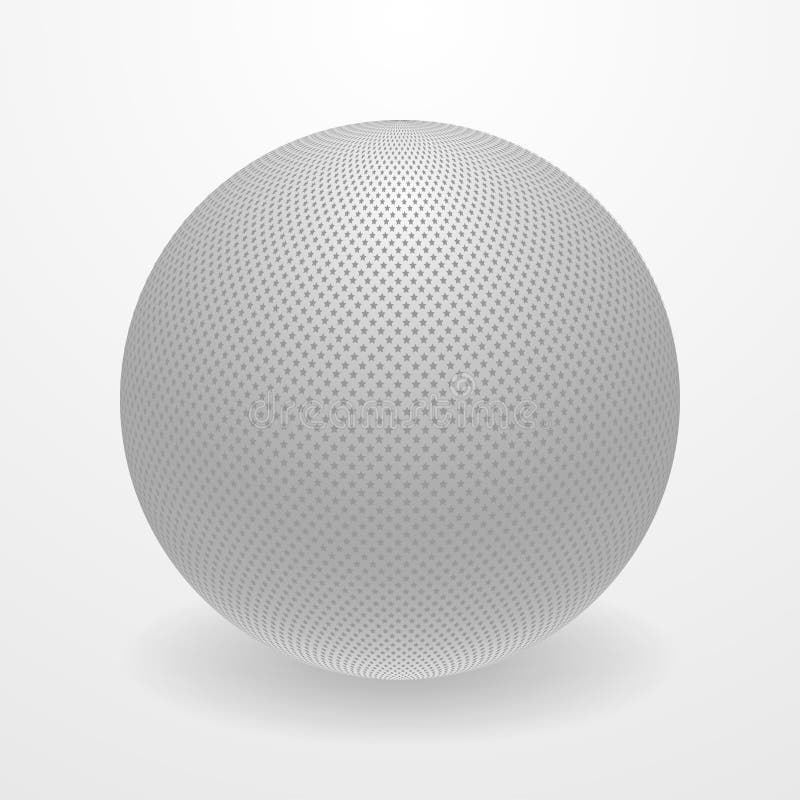 Realistic 3d White Sphere with a Pattern Stock Vector - Illustration of ...