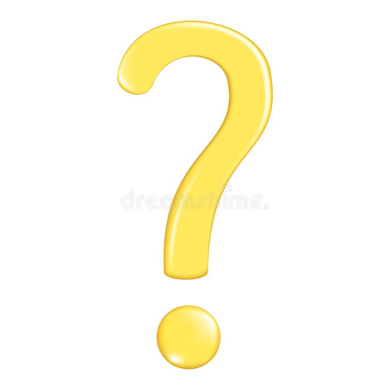 3d Realistic Yellow Question Mark Vector Illustration Stock Vector ...