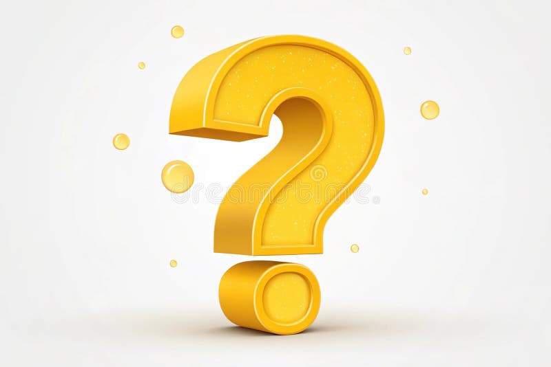 3d Realistic Yellow Question Mark Vector Illustration Stock Vector ...