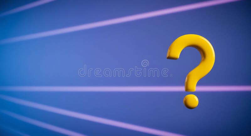 Realistic 3d Yellow Question Mark Vector Illustration Stock ...