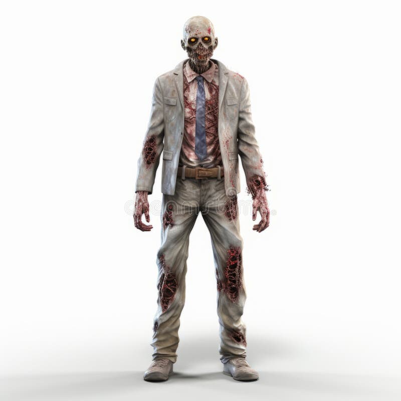 Realistic 3d Zombie Outbreak: Hyper-detailed Rendering in a Suit Stock ...