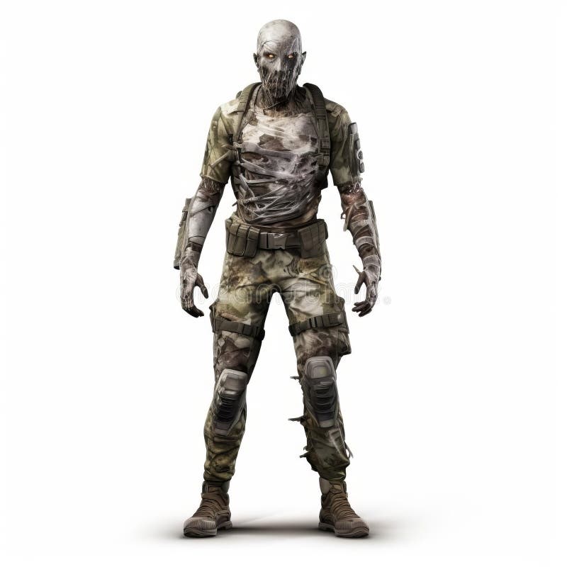 Realistic 3d Zombie Training Uniform on White Background Stock ...