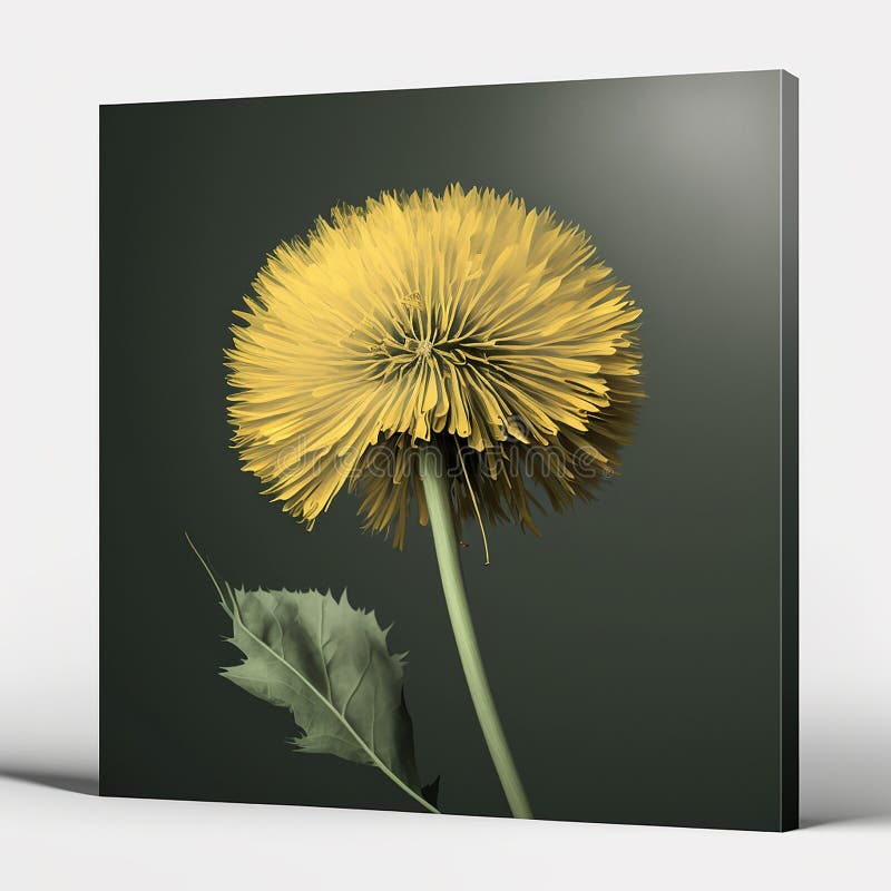 Realistic Dandelion Flower on Dark Background 1 Stock Illustration ...