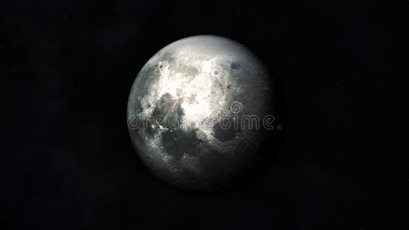 Realistic Dark Gray Image of the Moon in Outer Space. Stock ...