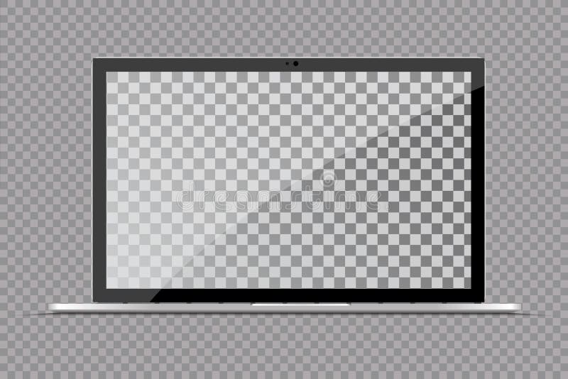 Realistic Darkgrey Notebook with Transparent Screen Isolated. 16 Inch ...