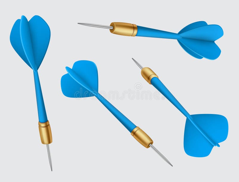 Realistic Darts. Sharp Needles for Throwing To Goals Decent Vector ...