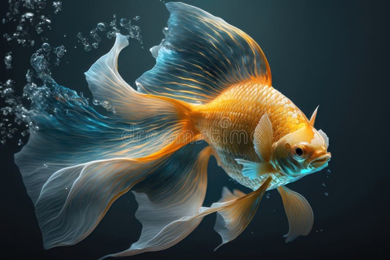 Realistic Decorative Fish in Action. AI Generated Stock Illustration ...