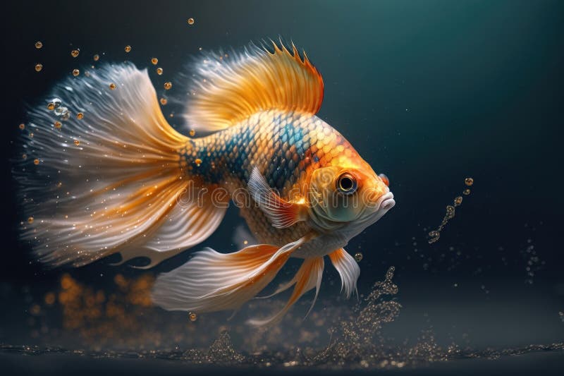 Realistic Decorative Fish in Action. AI Generated Stock Illustration ...