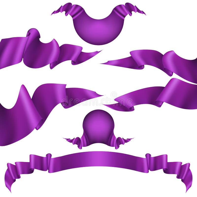 Realistic Decorative Ribbon. EPS 10 Vector Stock Vector - Illustration ...