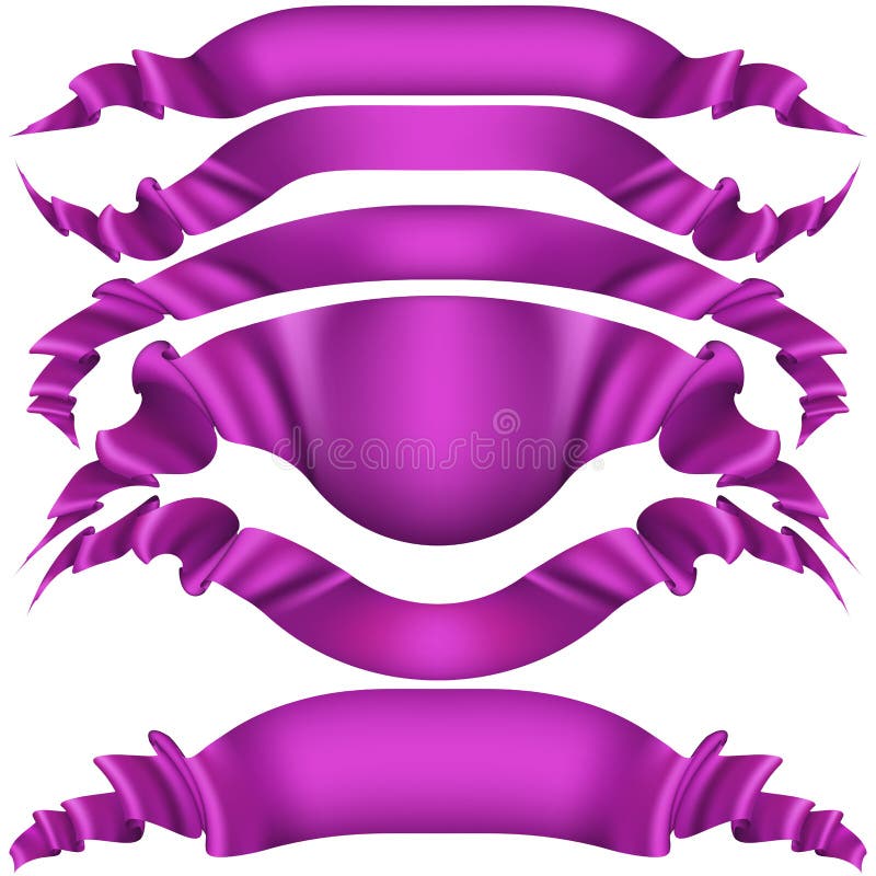 Realistic Decorative Ribbon. EPS 10 Vector Stock Vector - Illustration ...