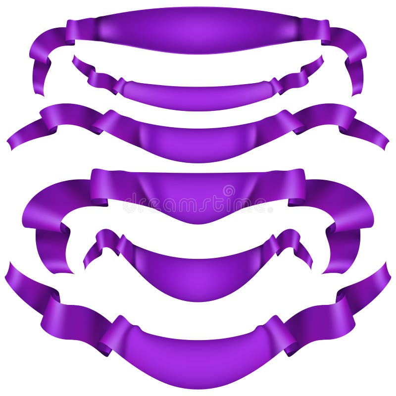 Realistic Decorative Ribbon. EPS 10 Vector Stock Vector - Illustration ...