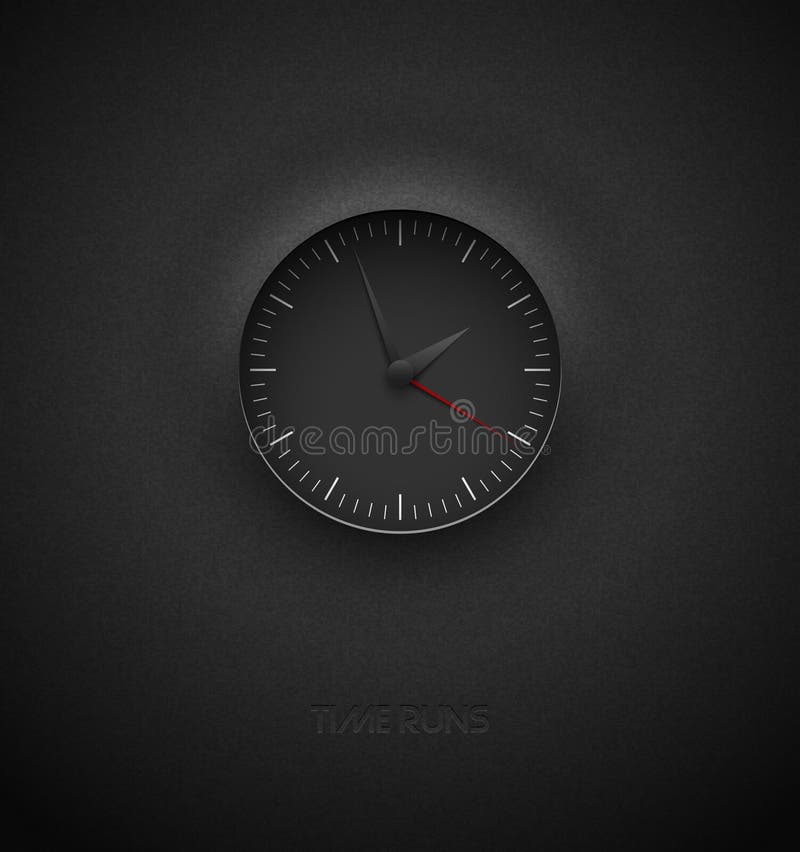 Vector Clock Face Isolated on Transparent Background. Clock Icon Design ...