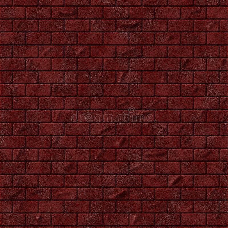 Realistic Deep Red Rough Bricks Wall Stock Photo - Image of vintage ...