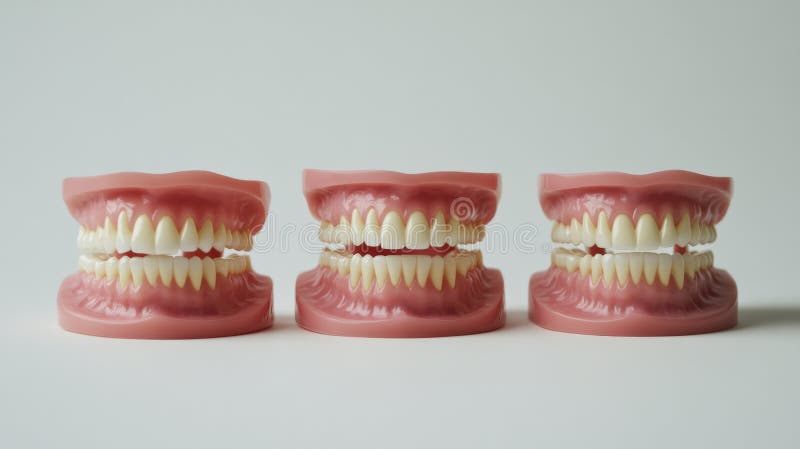 Realistic Dental Models Showcasing Various Teeth Arrangements and ...