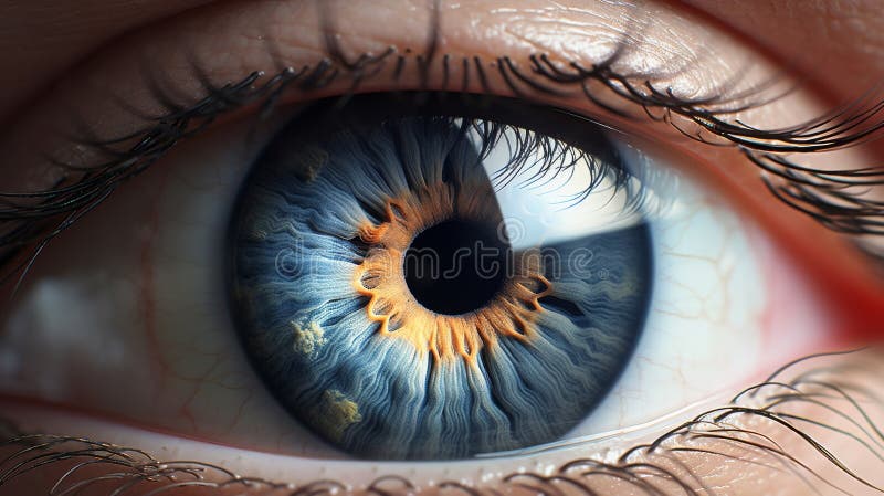 Realistic Depiction of a Close Up Human Eye Stock Illustration ...