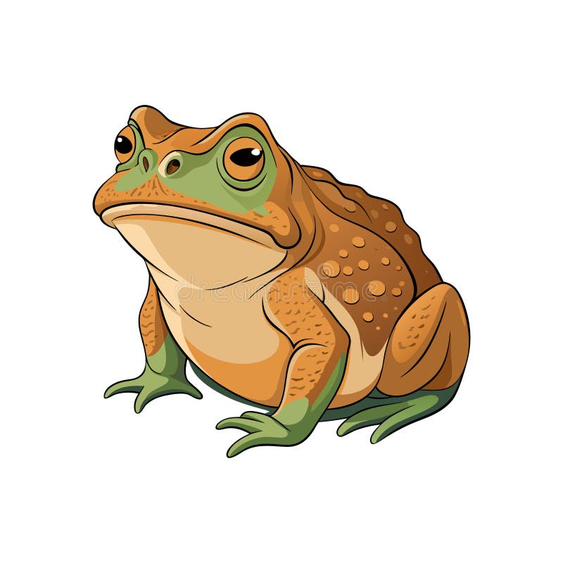 Realistic Common Toad in a Wetland Setting Stock Photo - Illustration ...