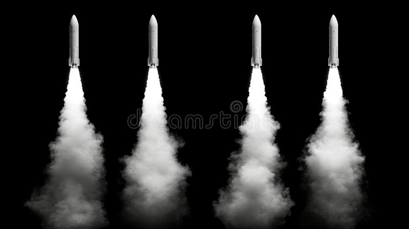 A Realistic Depiction of a Modern Rocket Launch is Accompanied by a ...