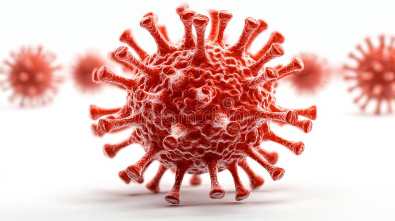 Realistic Depiction of Rabies Virus Showcasing Intricate Details and ...