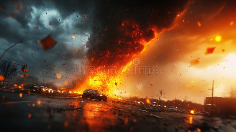 Realistic Depiction of Severe Storm and Disaster Scene Stock ...