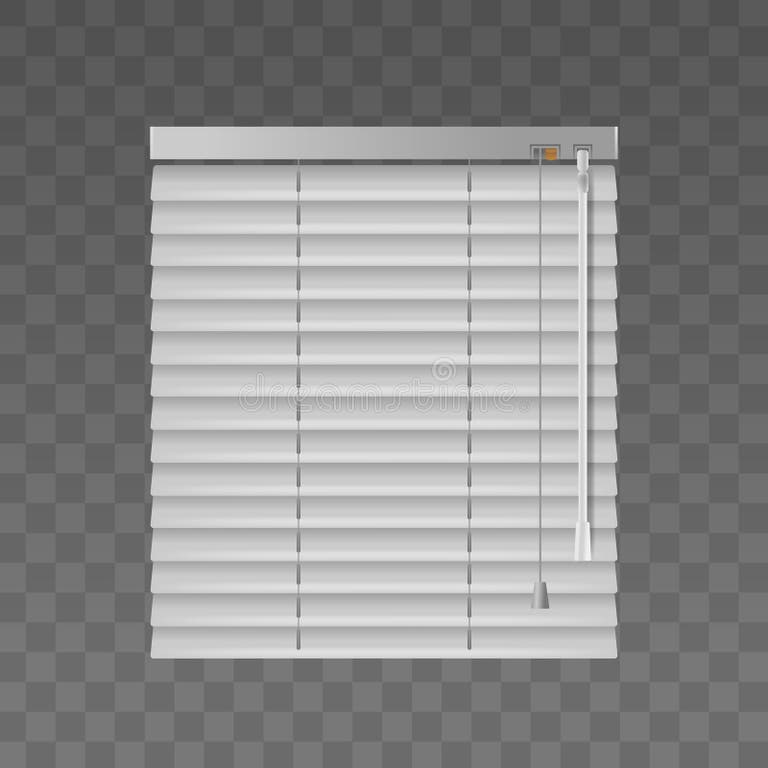 Realistic Depiction of White Window Blinds with Adjustable Slats and ...