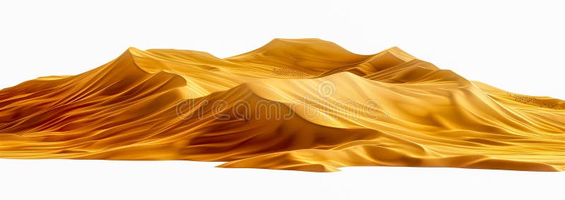 Realistic Desert Landscape Isolated on White Background. Beautiful View ...