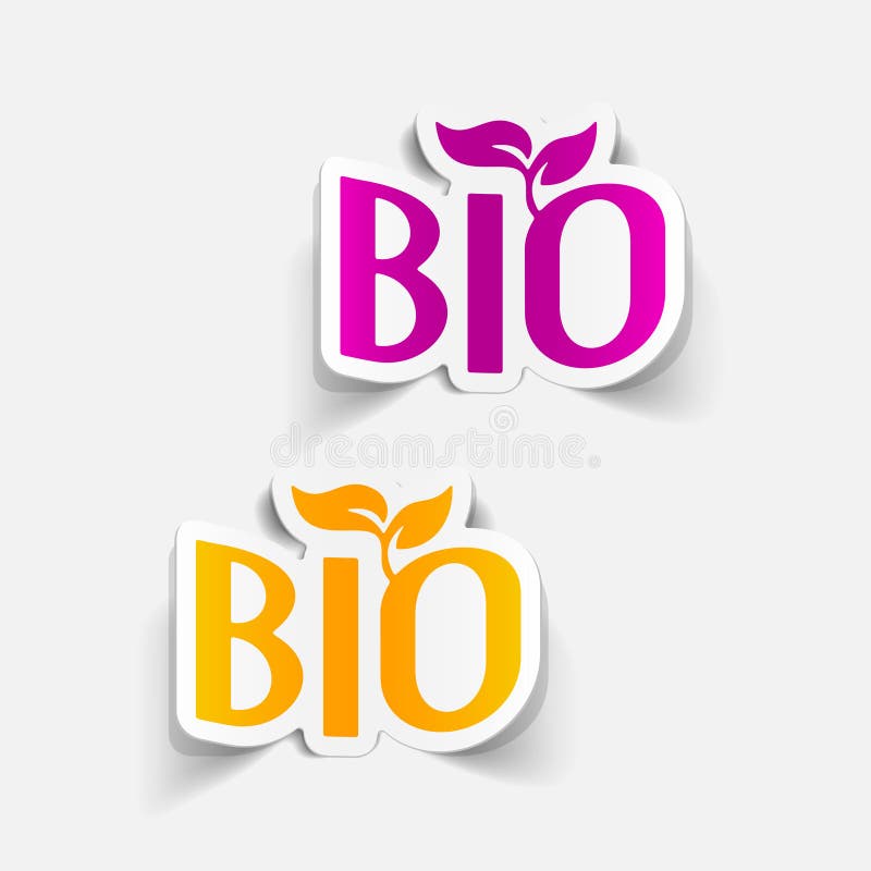 Realistic Design Element. Bio Sign Stock Vector - Illustration of ...