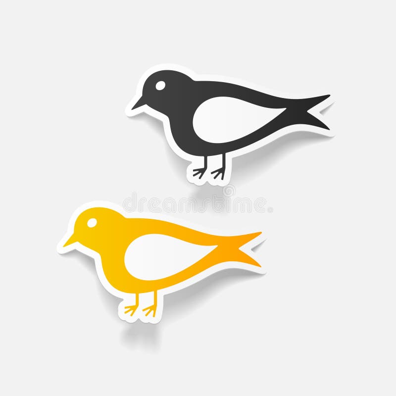 Realistic Design Element. Bird Stock Vector - Illustration of bird ...