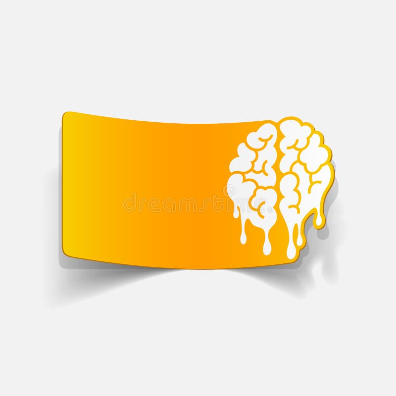 Realistic Design Element: Brain Drop Stock Vector - Illustration of ...