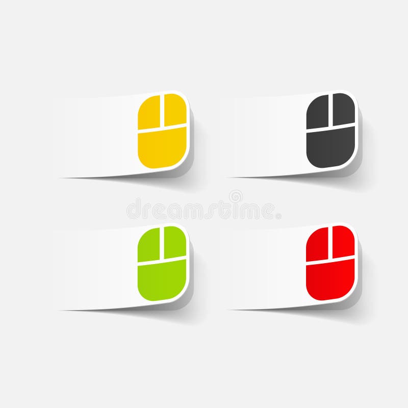 Realistic Design Element: Computer Mouse Stock Vector - Illustration of ...