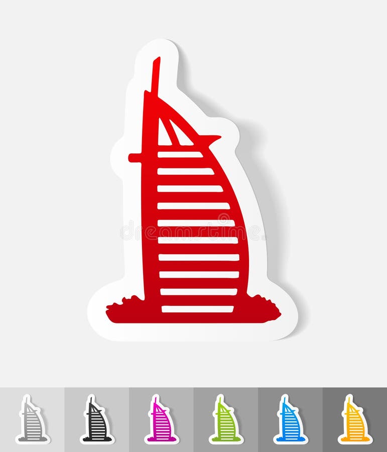 Realistic Design Element. Dubai Building Stock Vector - Illustration of ...