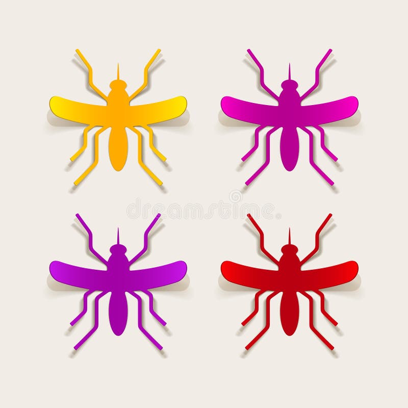 Realistic Design Element: Mosquito Stock Vector - Illustration of ...