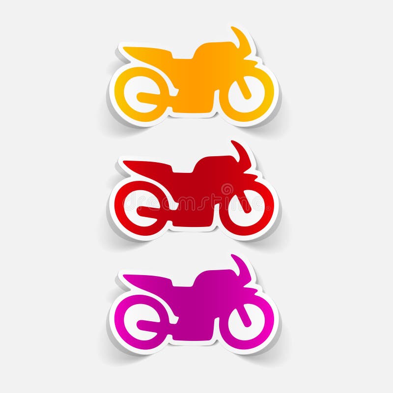 Realistic Design Element Motorcycle Stock Vector - Illustration of ...