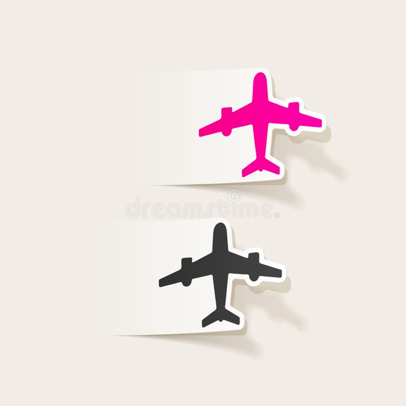 Realistic Design Element: Plane Stock Vector - Illustration of ...