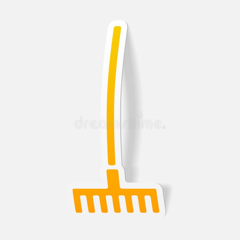 Realistic Design Element. Rake Stock Vector - Illustration of isolated ...