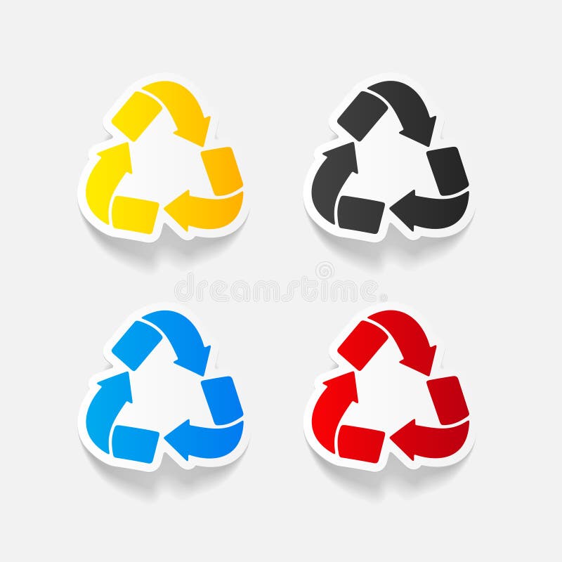 Realistic Design Element: Recycle Sign Stock Vector - Illustration of ...