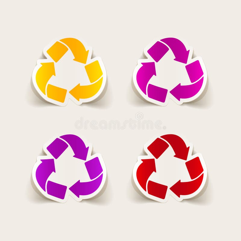 Realistic Design Element: Recycle Sign Stock Vector - Illustration of ...
