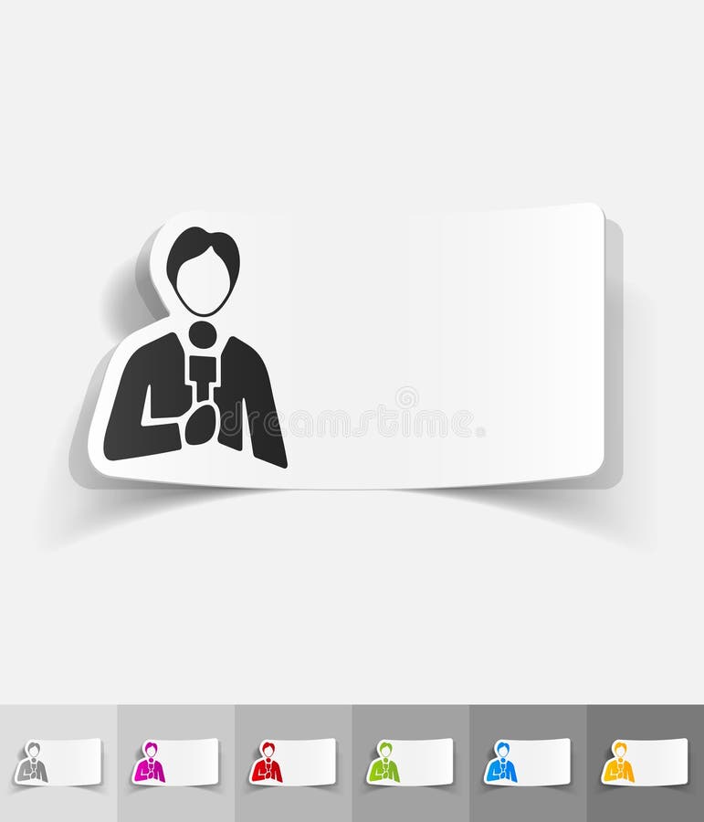 Reporter icon stock vector. Illustration of design, education - 61450600