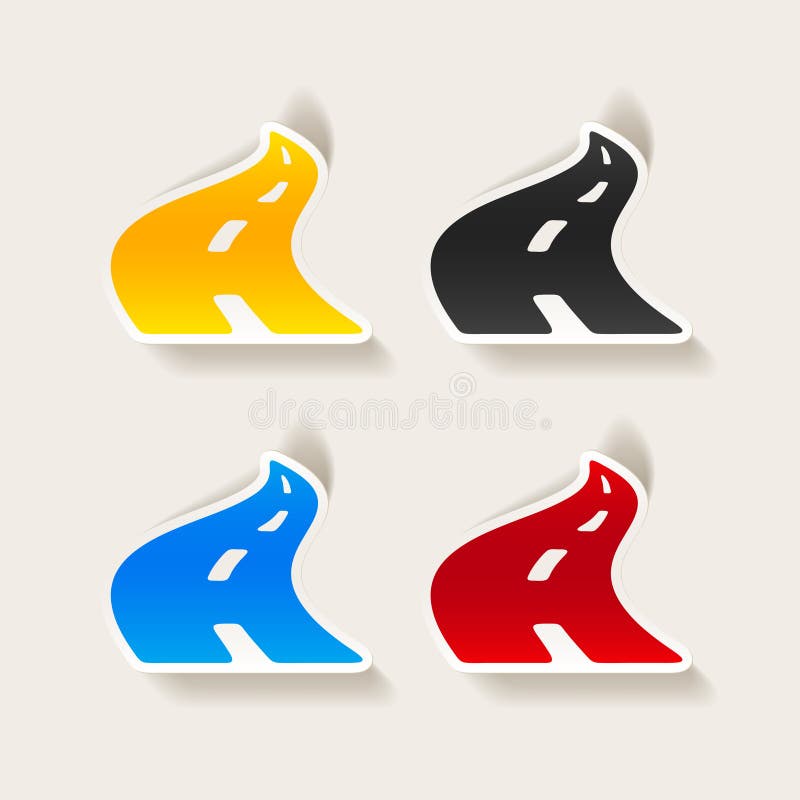 Element or Road with Loop. Highway Curvy Line with Marking Stock Vector ...