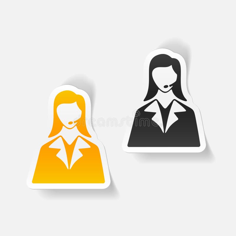 Realistic Design Element. Telephone Operator Stock Vector ...