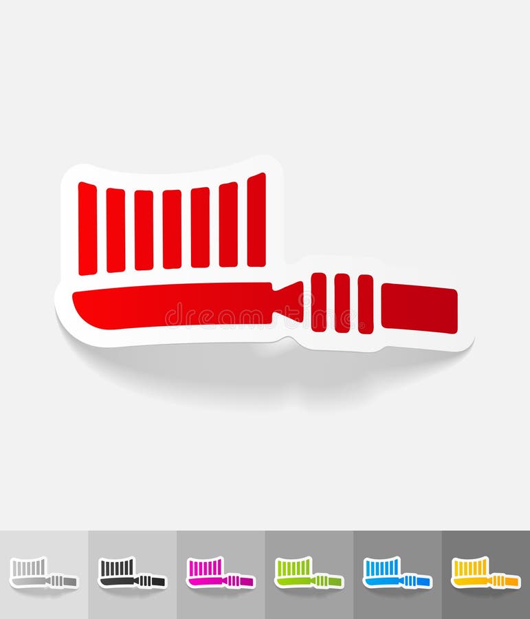 Realistic Design Element. Toothbrush Stock Vector - Illustration of ...