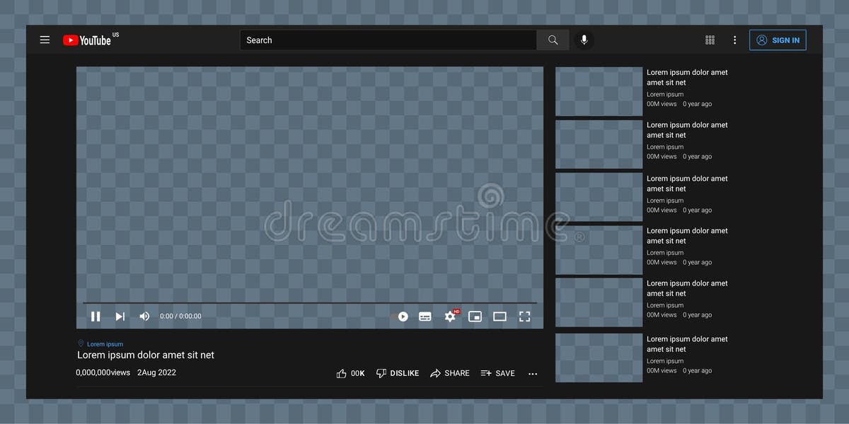 Youtube Layout Stock Illustrations – 1,595 Youtube Layout Stock ...