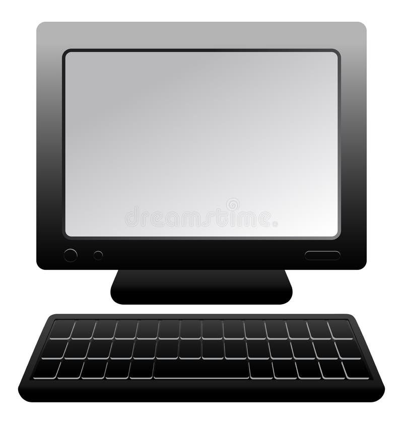 Realistic Desktop Computer Illustration. Vector Stock Vector ...