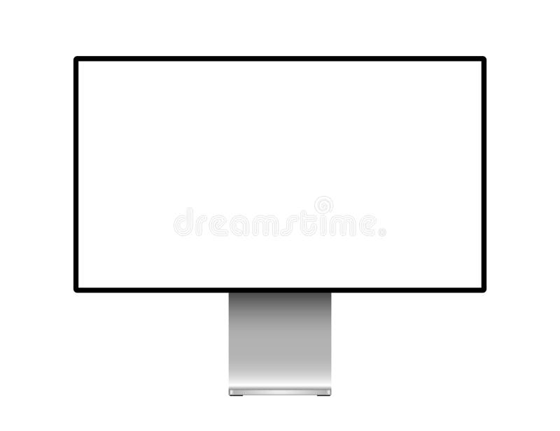Computer Monitor Template Big White Stock Vector - Illustration of ...