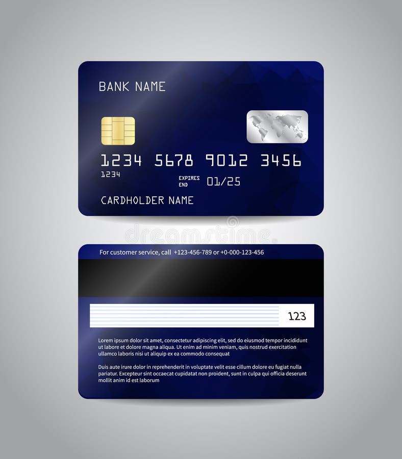 Realistic Detailed Credit Card Stock Vector - Illustration of abstract ...