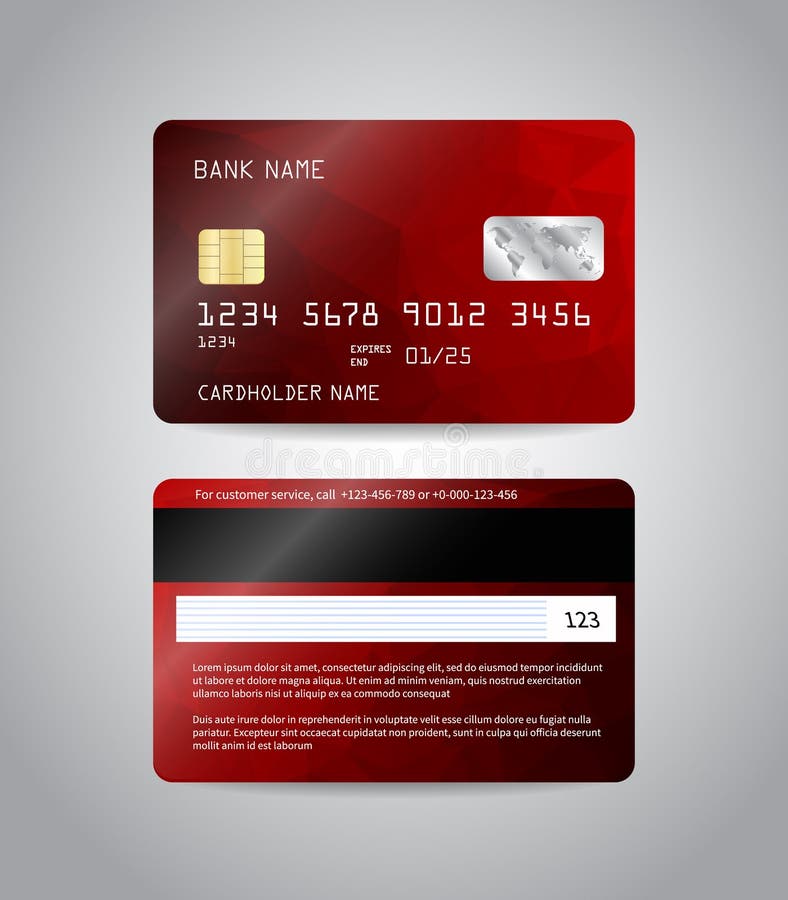Realistic Detailed Credit Card Stock Vector - Illustration of card ...